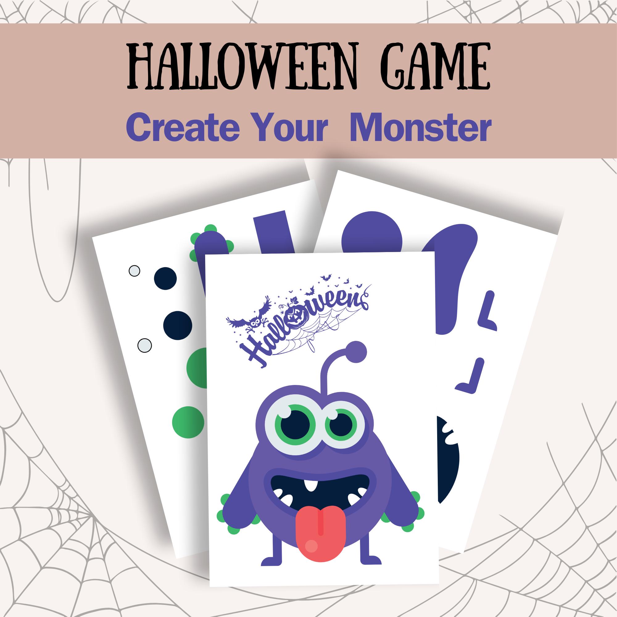 Make Your Own Monster, Printable Halloween Game , Family Game Night ...