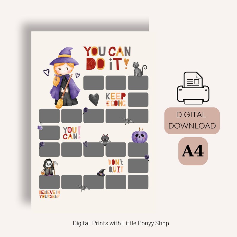 Printable Halloween Reward Chart Kids Behavior Chart Kids Routine Chore ...