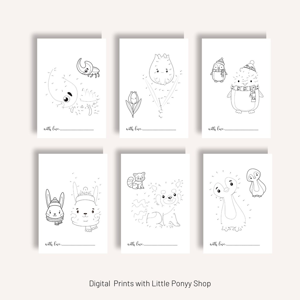 Dot to Dot Printable Book for Kids Learning Games Children Worksheet ...