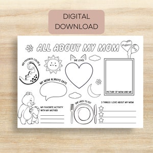 All About My Mothers Day Gift Questionnaire,mother's Day Gift ...