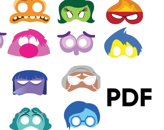 Inside Out 2 Printable Mask, Inside Out Kids Game, Inside Out Pdf, Svg ...