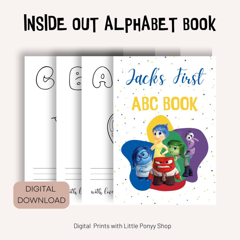 Editable Inside Out Baby's First 123 Book Baby Shower Game Inside Out ...
