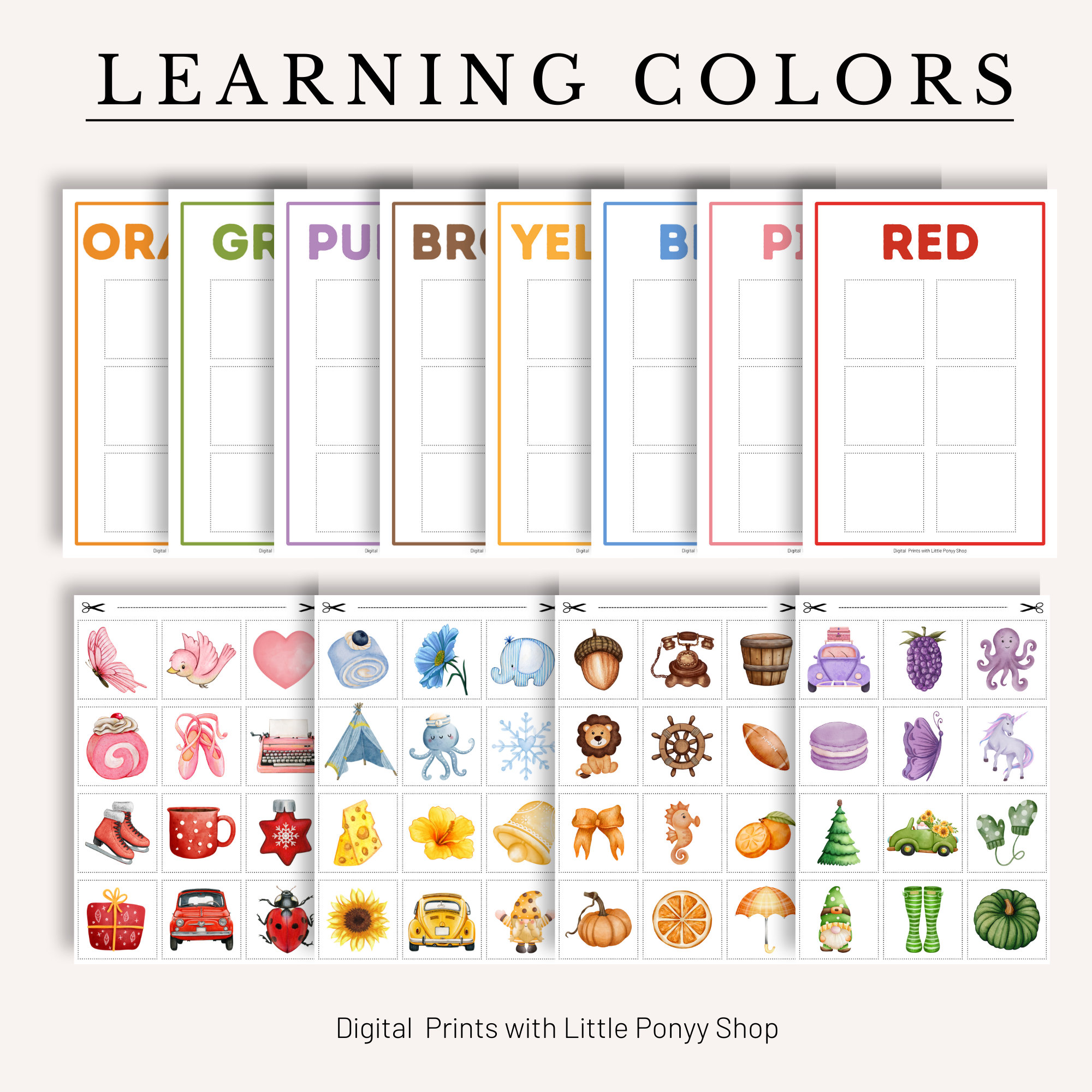Printable Color Matching Activity Learning Colors Preschool Printable ...