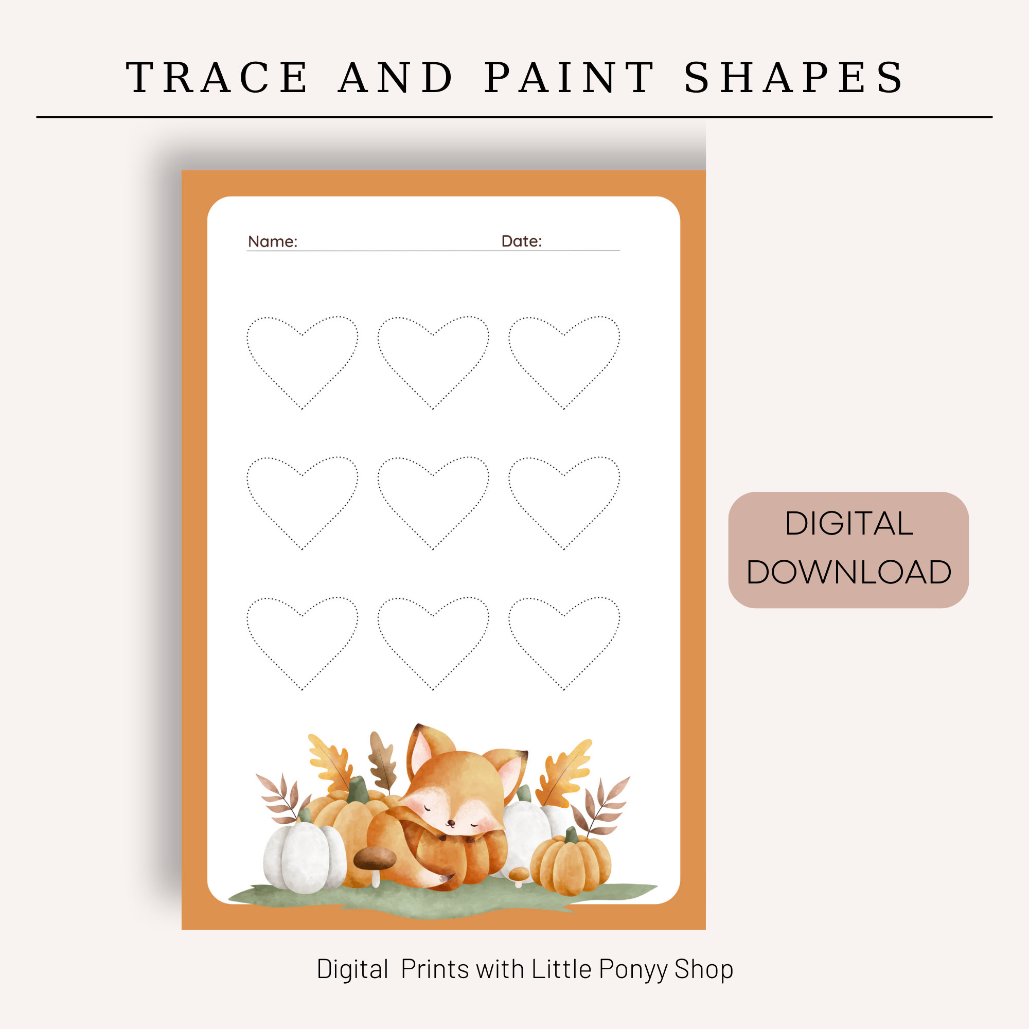 Shape Tracing Worksheet, Geometric Shapes Activity, Learning Binder ...