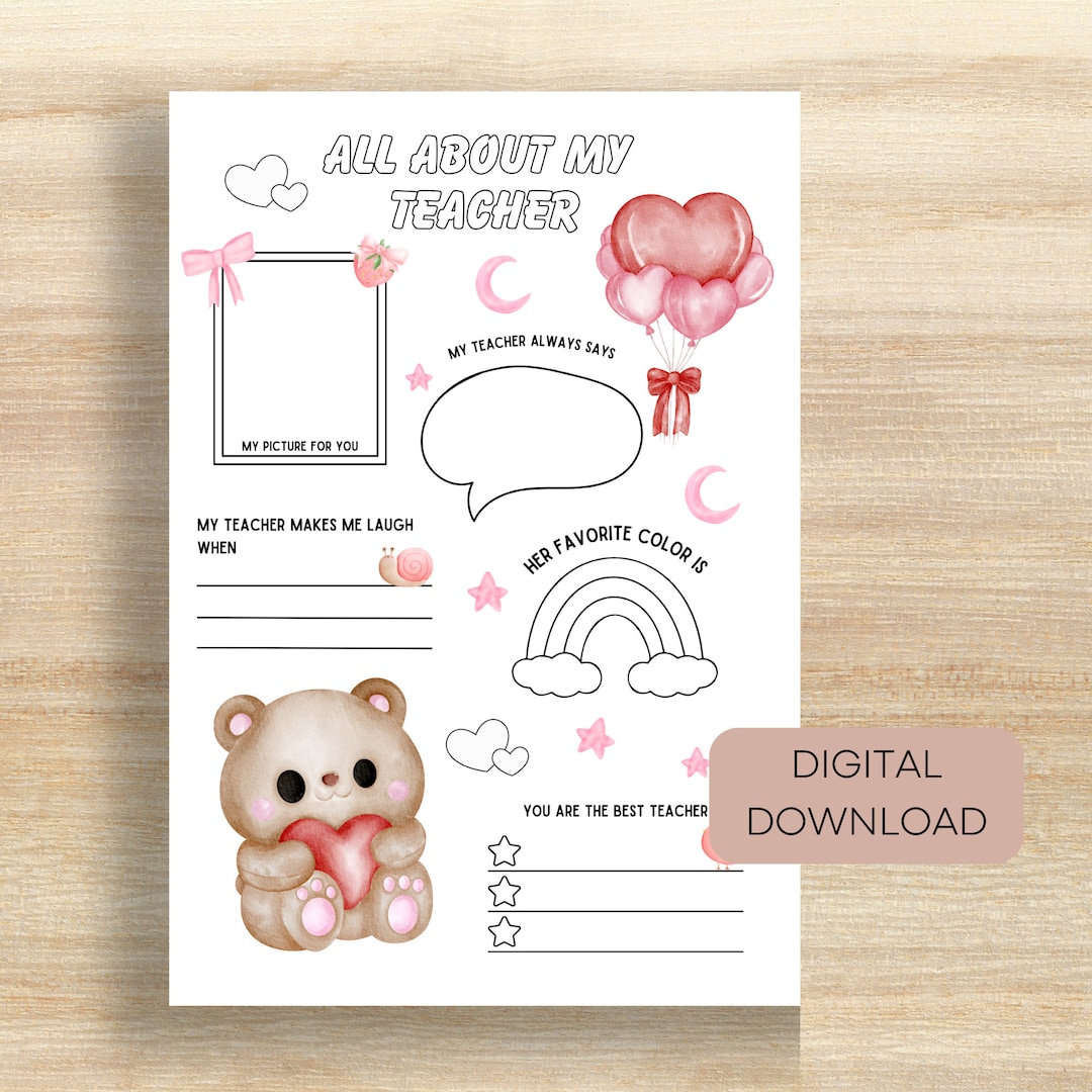 Teacher Appreciation Week Printable Teacher Appreciation Gift Thank You ...