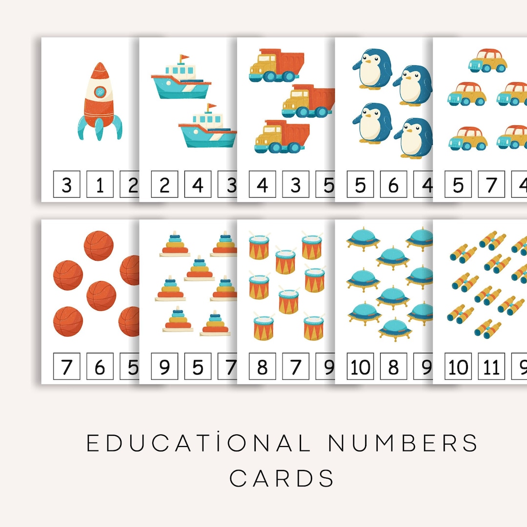 Colorful Number Matching Worksheet, Number Matching Game, Number ...