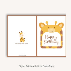 Digital Birthday Card Printable Birthday Card for Kids Birthday Cute ...