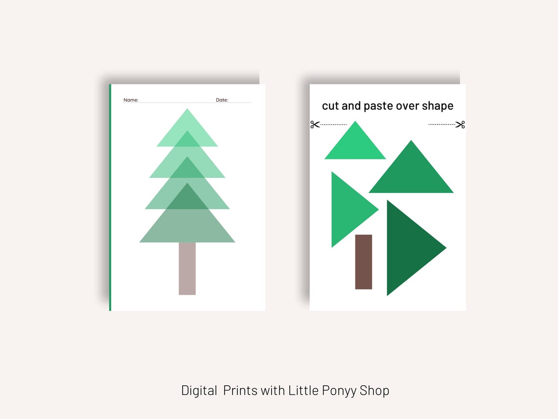 Printable Kindergarten Worksheet Cut and Glue Preschool Montessori ...