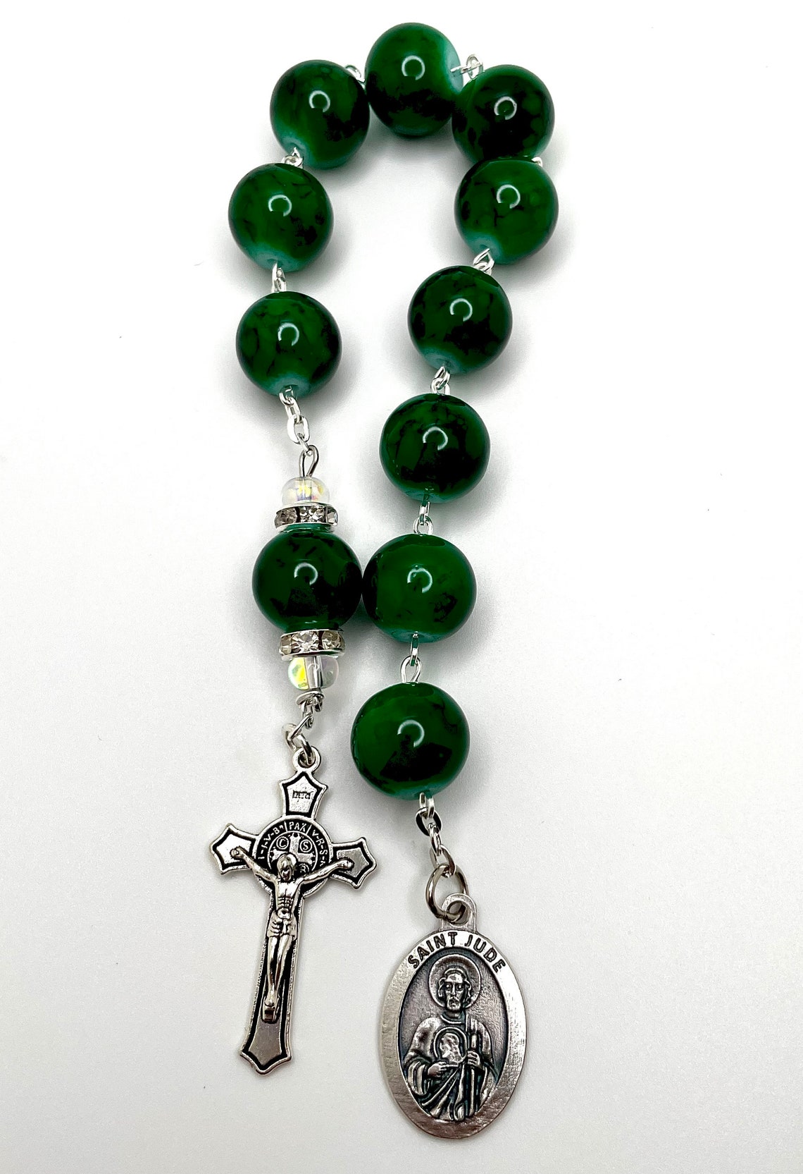 3rd Class Relic Saint Jude Tenner, One Decade Pocket Rosary, With St ...