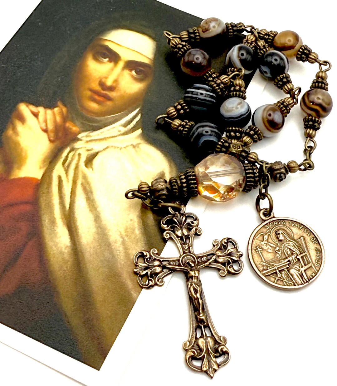 Discalced Carmelites Class 3 Relics Prayer Cards + Heirloom Tenner ...