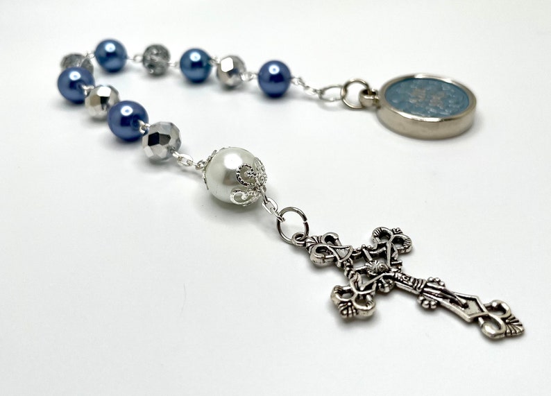 AMDG Tenner Chaplet One Decade Rosary With Large, Heavy AMDG Medal and ...