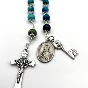 Vintage St. Monica + St. Augustine Medal, Sacred Heart + Immaculate ...