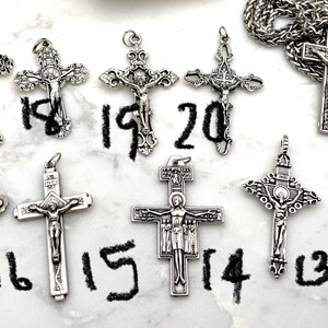 Silver Plated Crucifix Pendant Chain Necklace | Catholic Jewelry ...