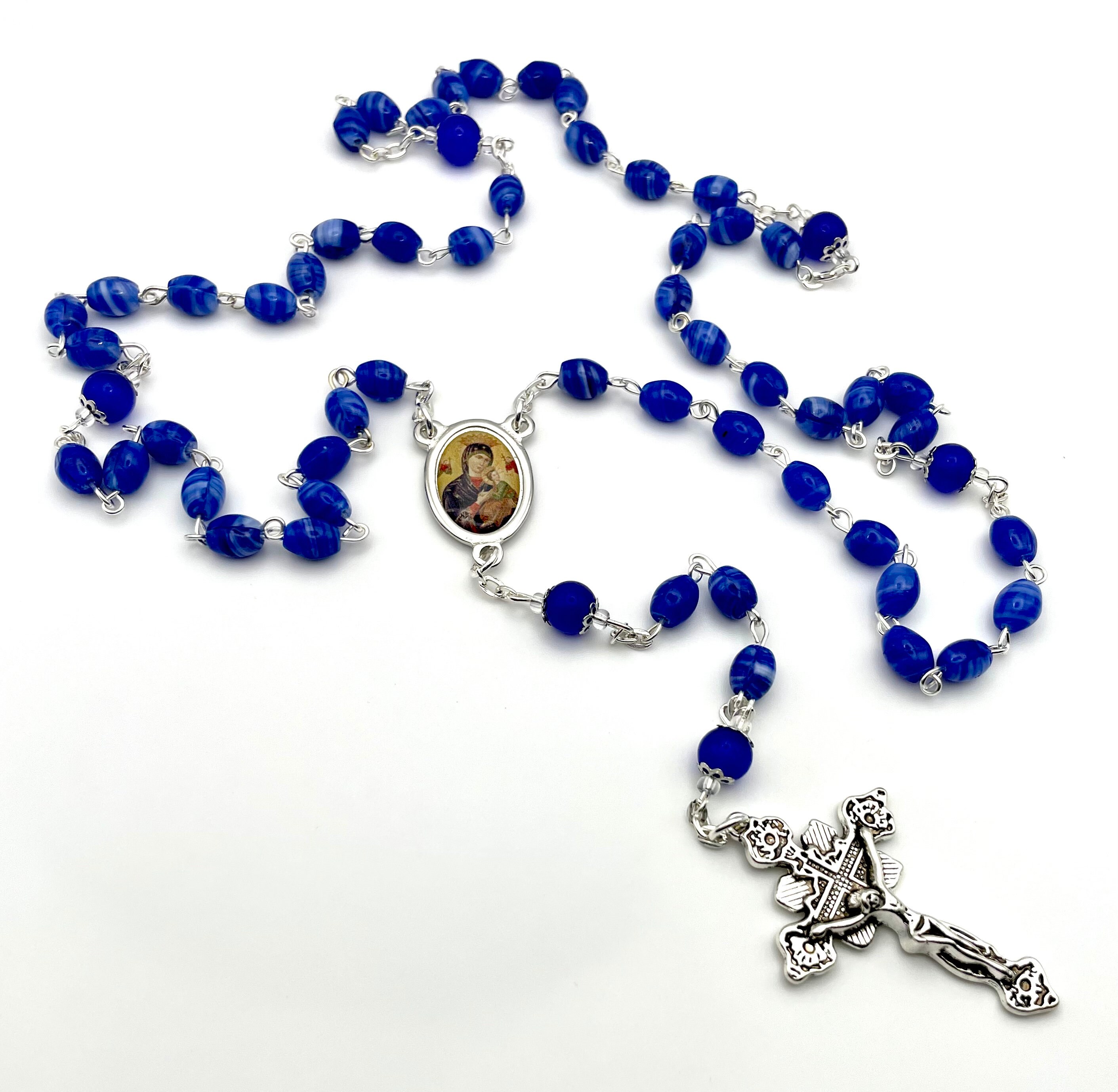 Our Lady of Perpetual Help Traditional Icon Centerpiece Rosary - Etsy