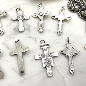 Silver Plated Crucifix Pendant Chain Necklace | Catholic Jewelry ...