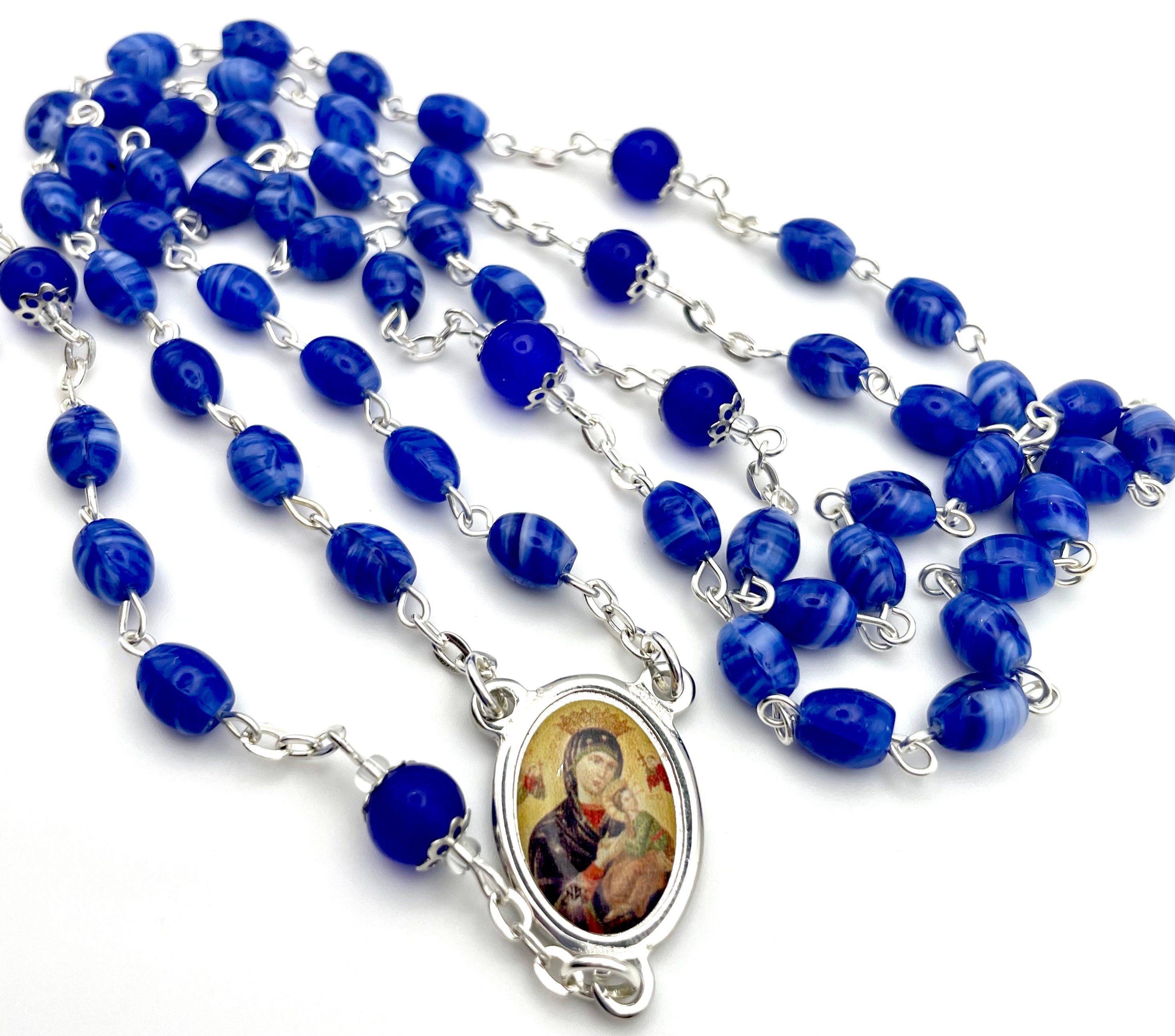 Our Lady of Perpetual Help Traditional Icon Centerpiece Rosary - Etsy