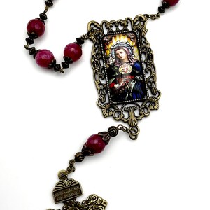 Heirloom Quality Ruby Gemstone Single Decade Rosary | Stunning ...