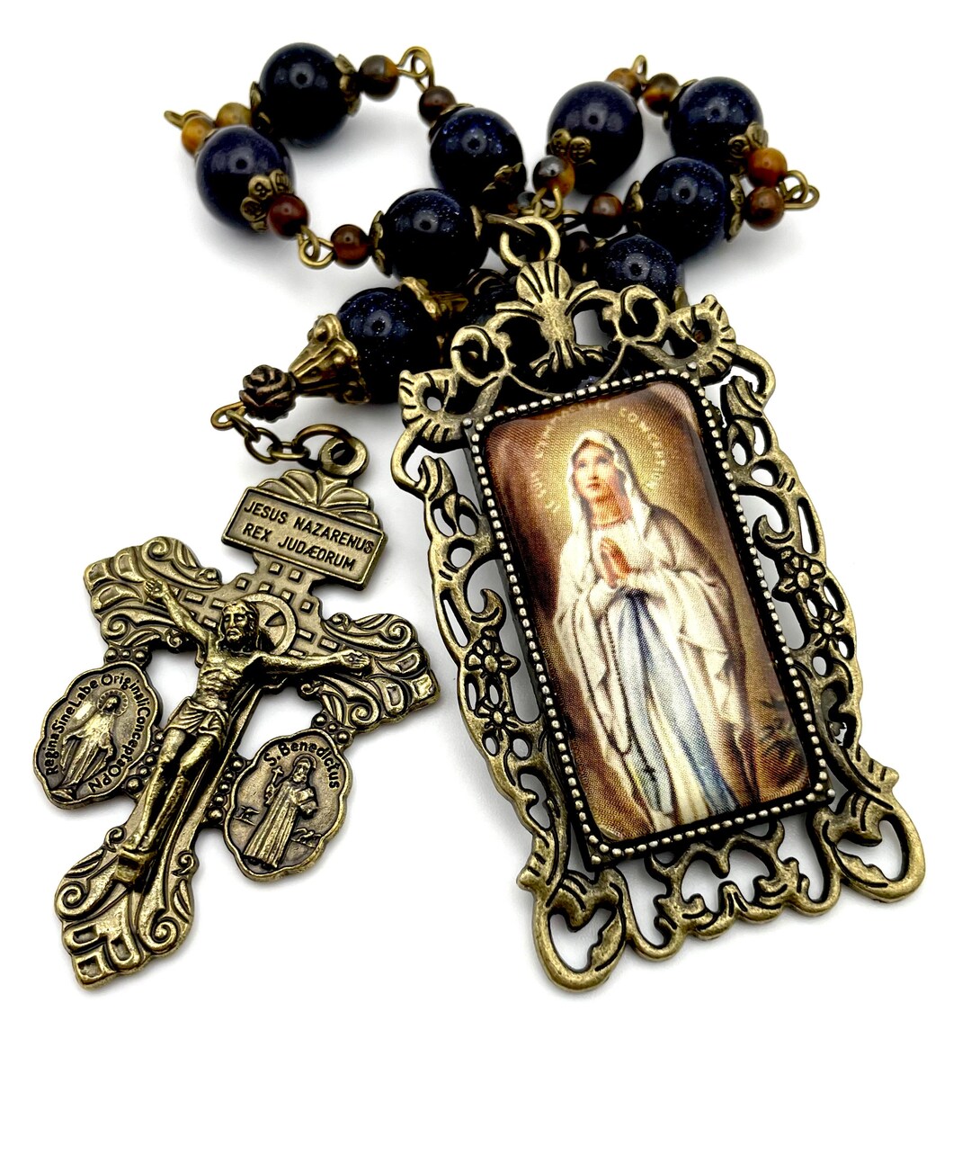 Our Lady of Lourdes Heirloom Quality Tenner Chaplet One Decade Pocket ...
