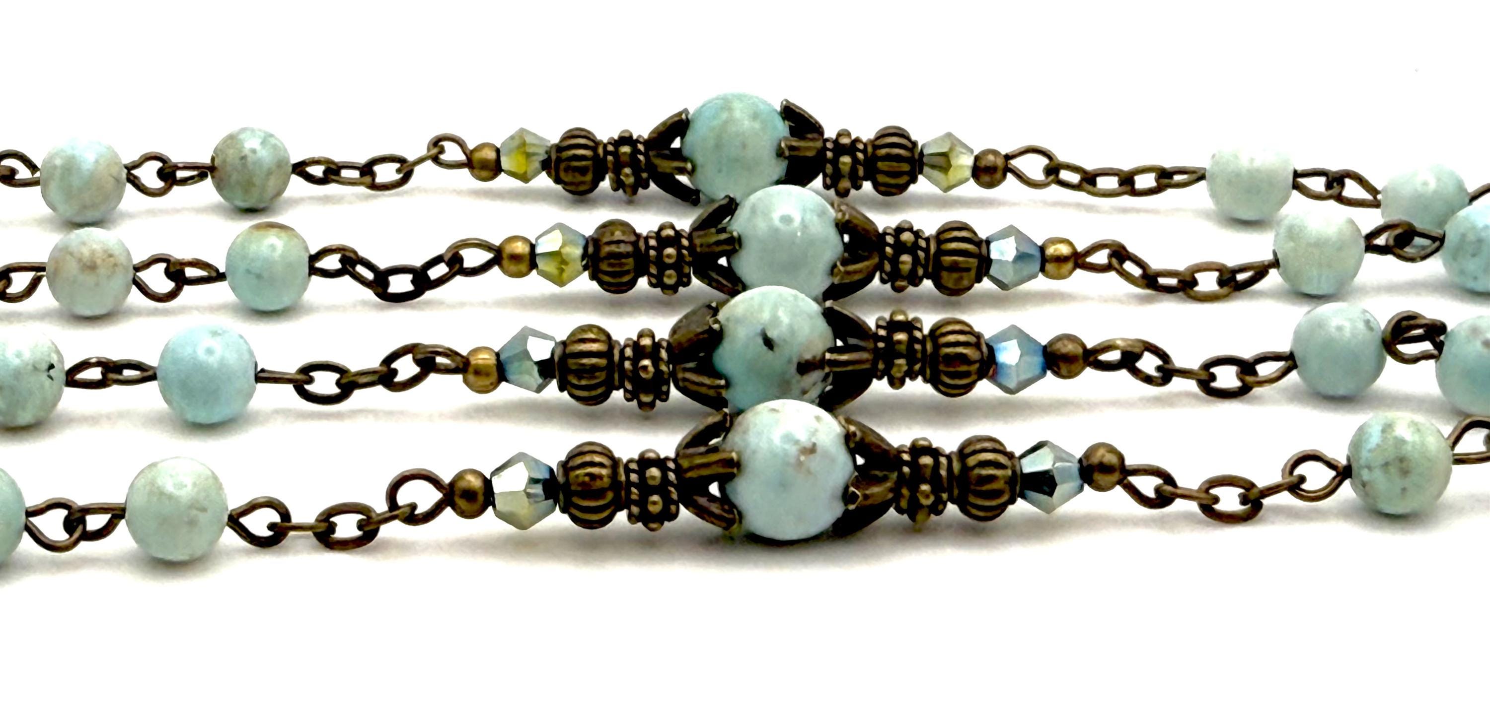 Rare Robin’s Egg Terra Agate Aqua AAA Gemstone Praying Madonna Our Lady ...