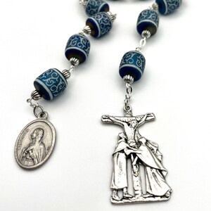 Vintage St. Monica + St. Augustine Medal Tenner Chaplet One Decade ...