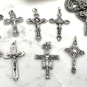 Silver Plated Crucifix Pendant Chain Necklace | Catholic Jewelry ...