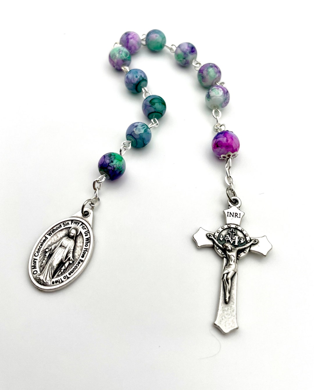 Our Lady of the Miraculous Medal Devotional Medal + Crucifix Tenner ...