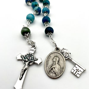 Vintage St. Monica + St. Augustine Medal, Sacred Heart + Immaculate ...