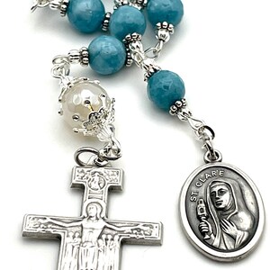 Saint Clare + Francis of Assisi Franciscan Tenner Chaplet One Decade ...