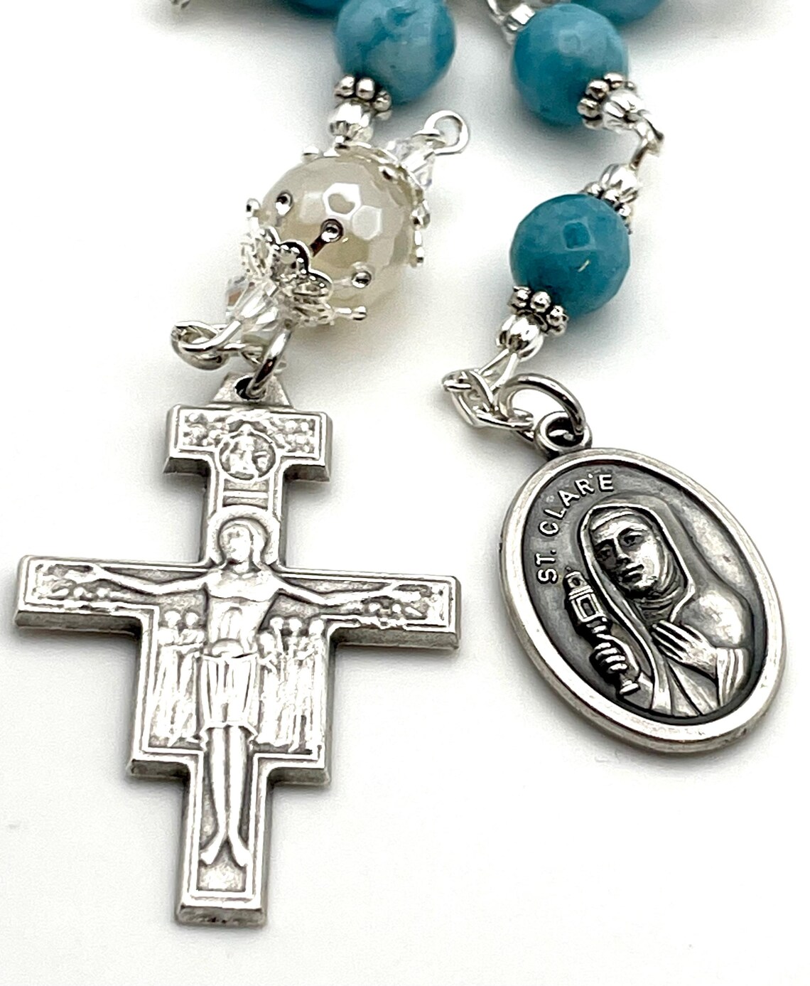 Saint Clare + Francis of Assisi Franciscan Tenner Chaplet One Decade ...