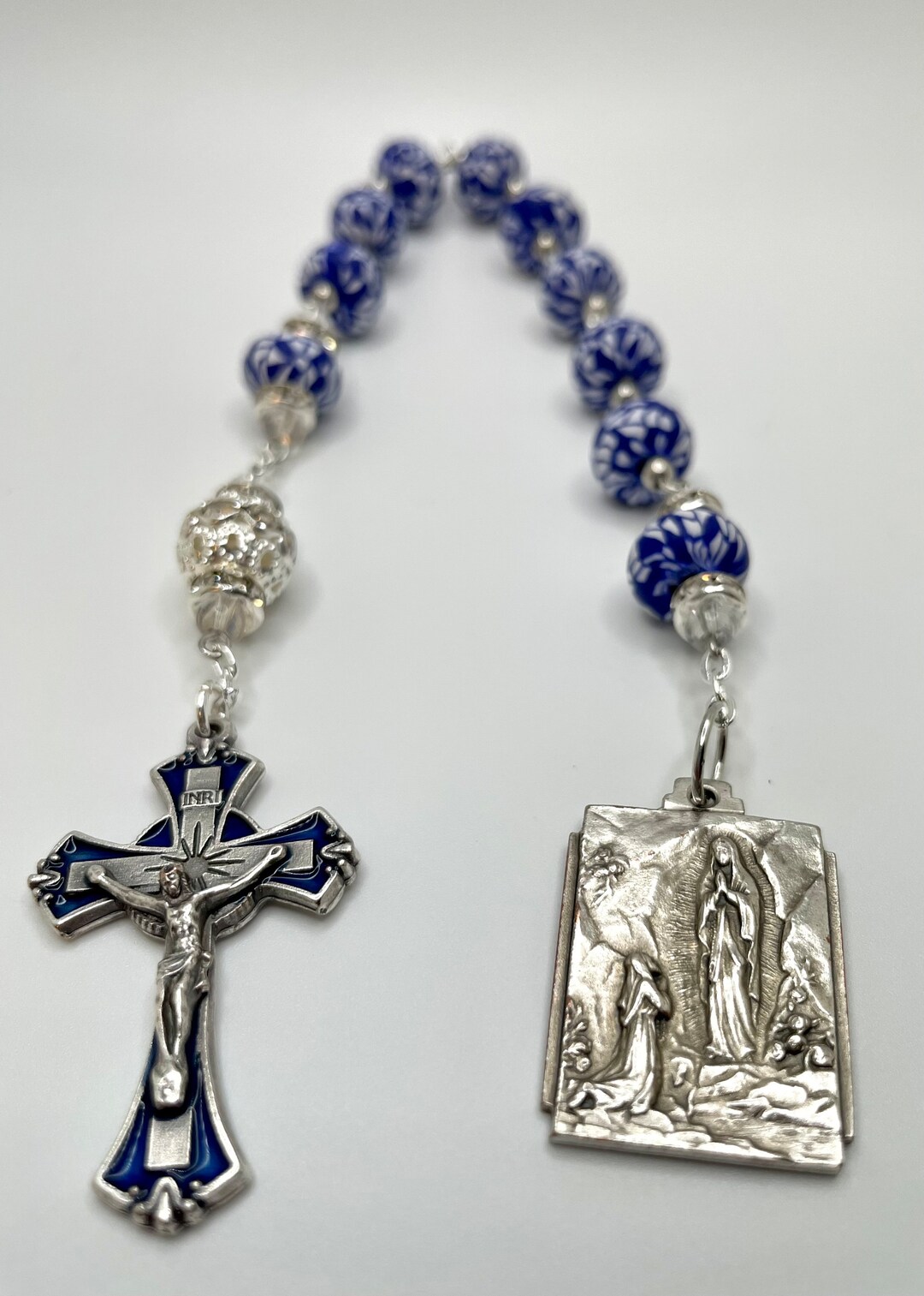 Our Lady of Lourdes One Decade Rosary, Chaplet (tenner) - Etsy