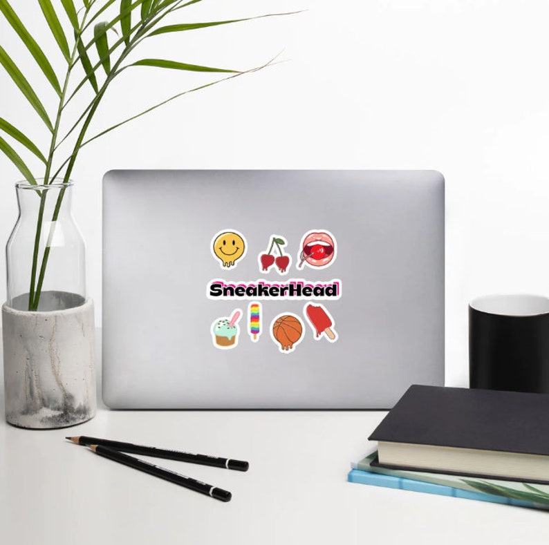 Sneaker Head Stickers Laptop Decals Fun Stickers Smiley - Etsy