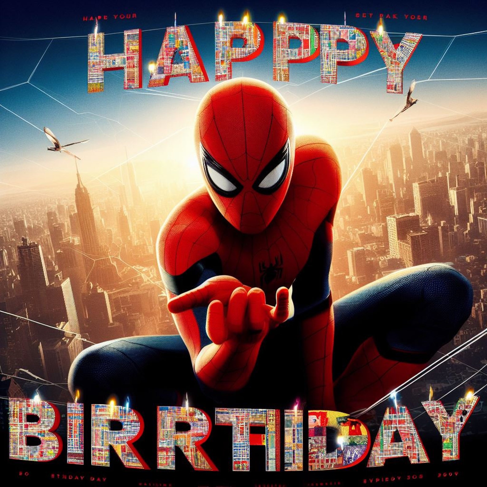 Spiderman Happy Birthday Banner, - Etsy