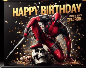 Happy Birthday Deadpool Banner - Etsy