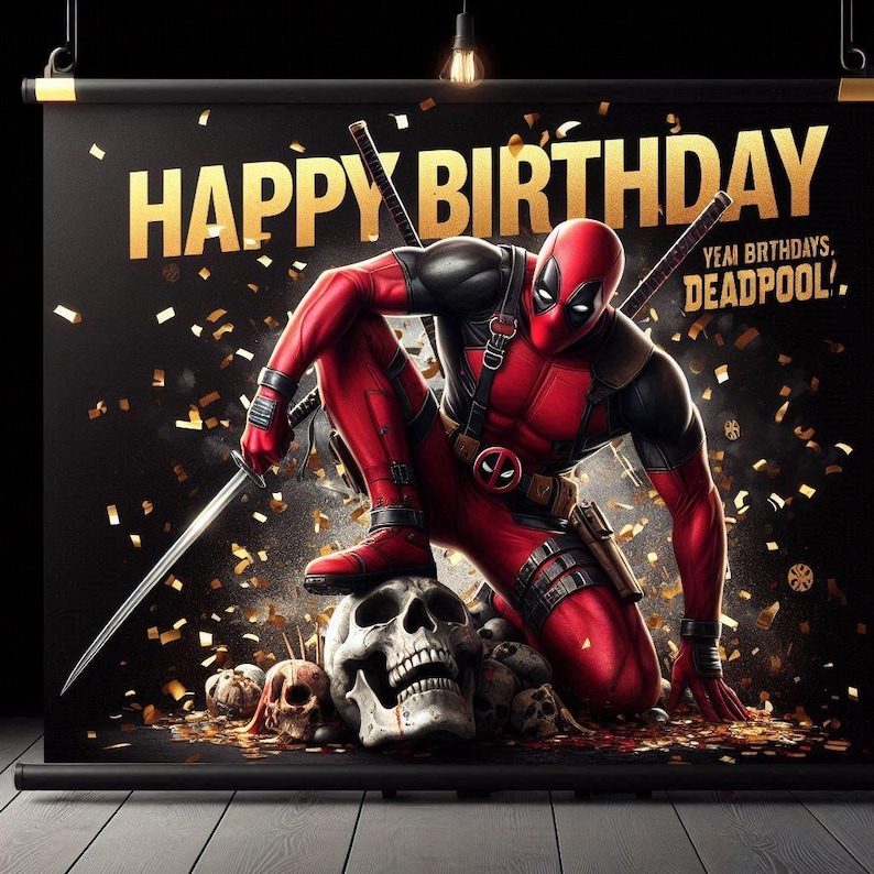 Happy Birthday Deadpool Banner - Etsy