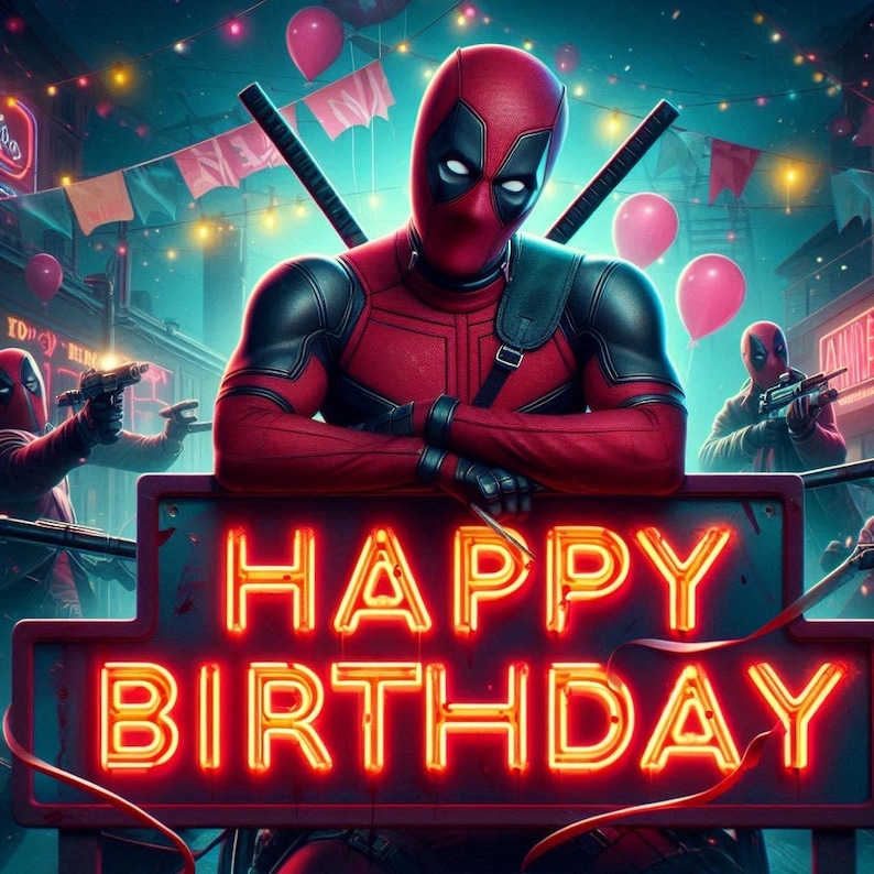 Happy Birthday Deadpool Banner - Etsy