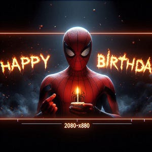 Spiderman Banner. Happy Birthday!!! - Etsy