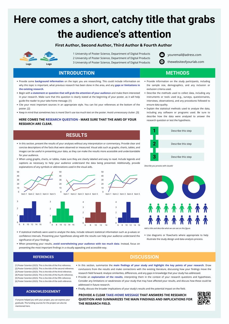 Research Poster Canva Template for Academic Presentations and ...