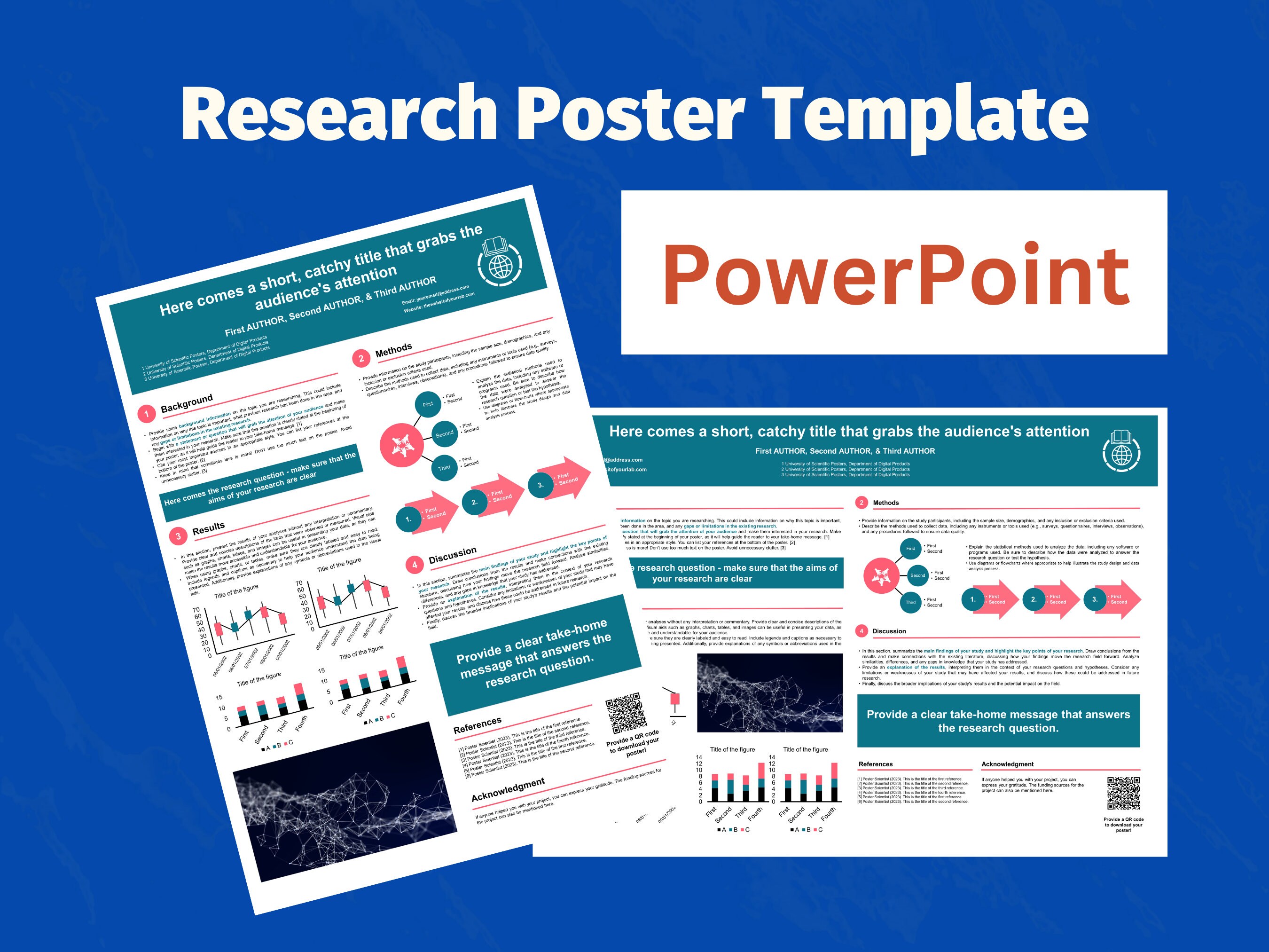Academic Poster Template Powerpoint to Present Your Scientific - Etsy ...