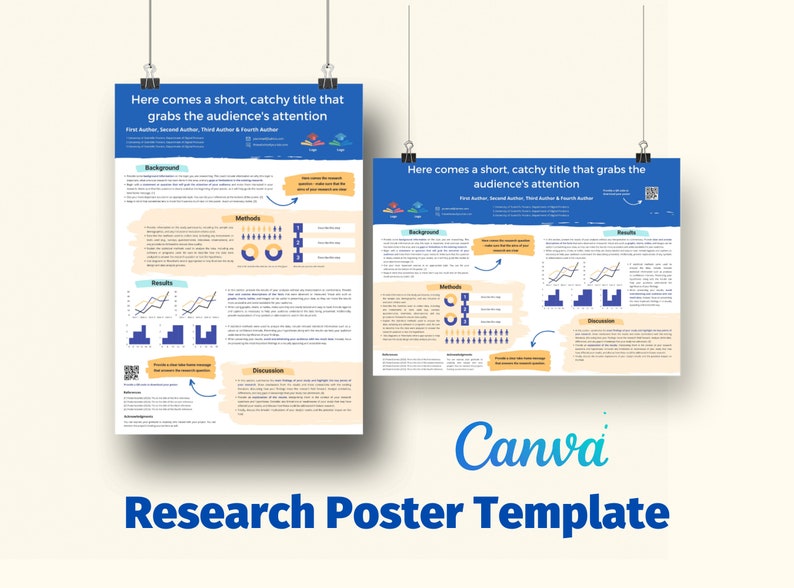 Research Poster Template Canva for Academic Presentations and ...