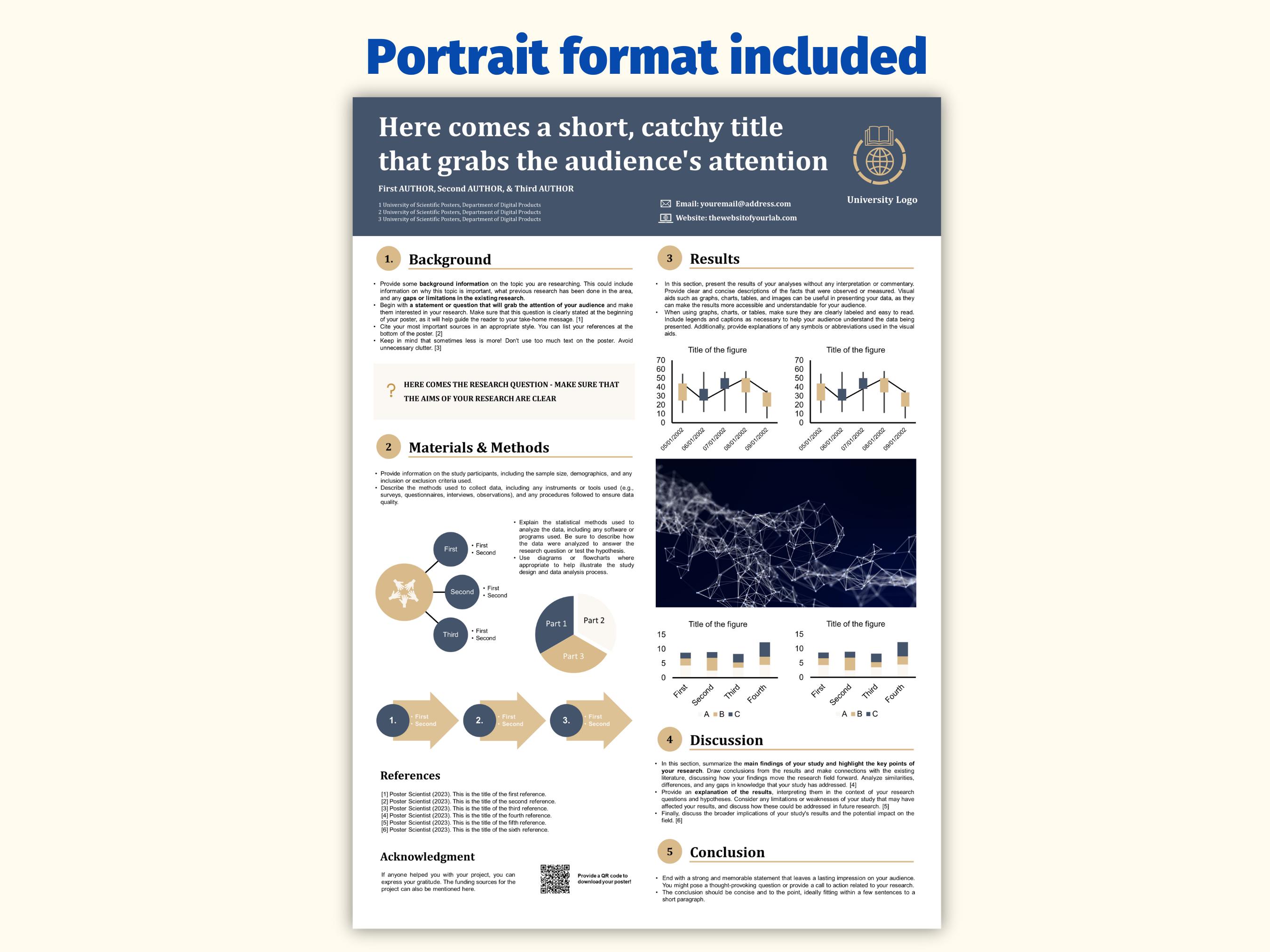 Academic Poster Template Powerpoint to Present Your Research - Ideal ...