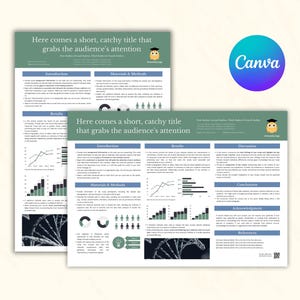 Scientific Poster Template Canva to Present Your Research Study - A0 ...