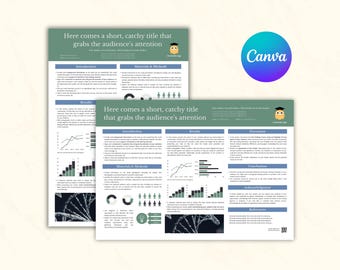 Research Poster Template Canva for Academic and Scientific ...