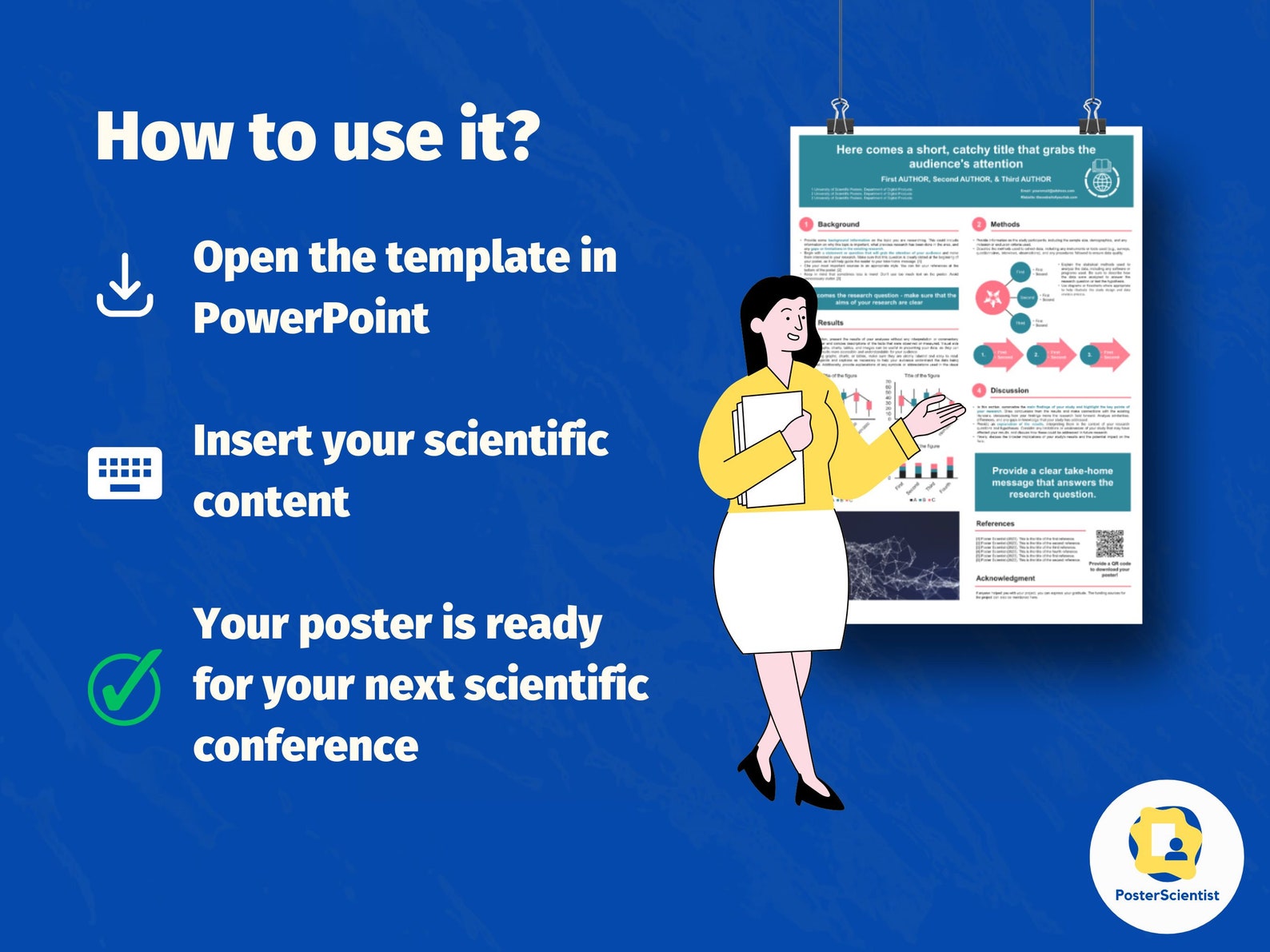 Academic Poster Template Powerpoint to Present Your Scientific Research ...