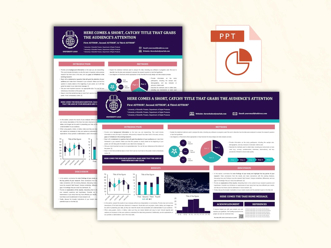 Academic Poster Template Powerpoint to Present Your Research - Ideal ...