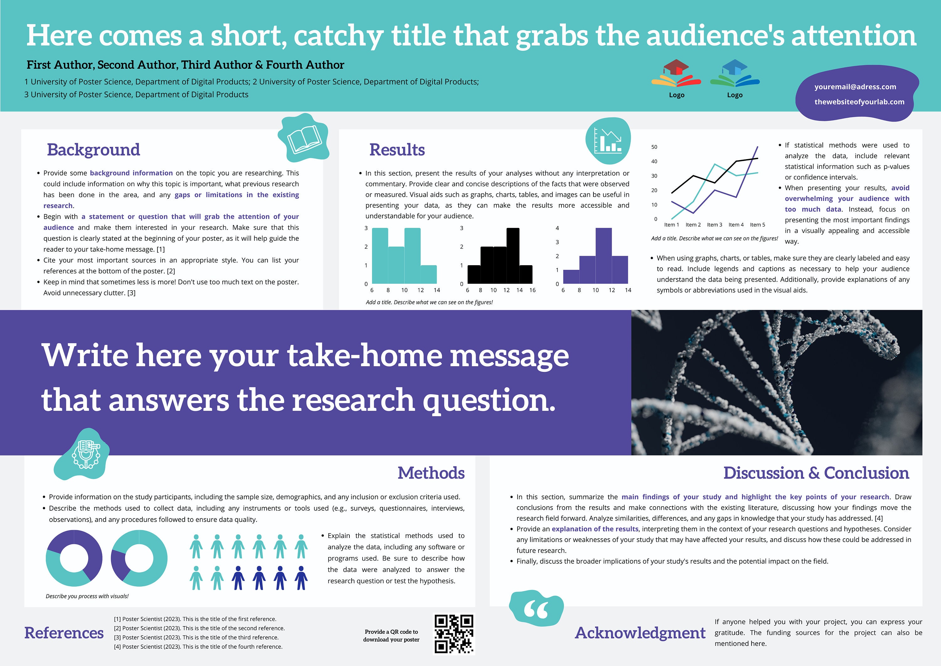 Canva Poster Template Bundle to Present Your Research - A0 Portrait and ...