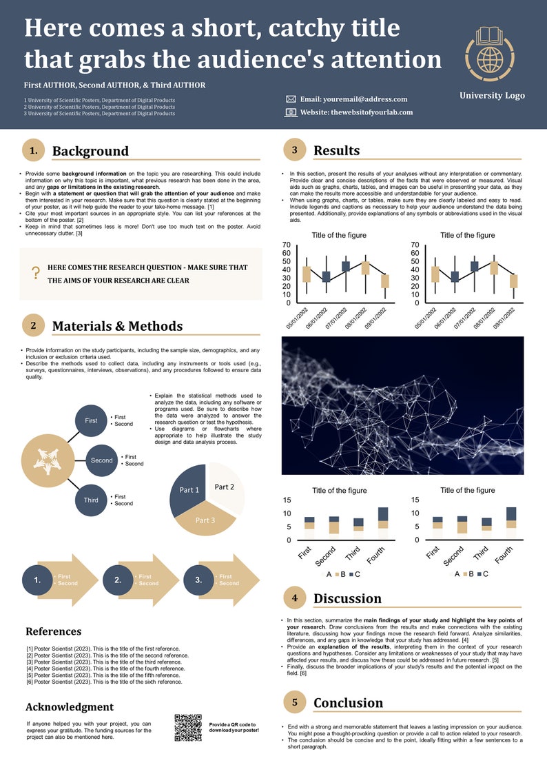 Academic Poster Template Powerpoint to Present Your Research Ideal for ...