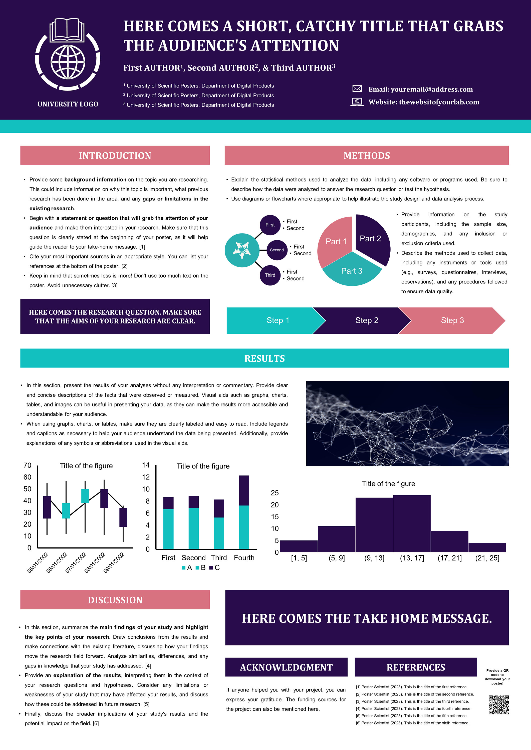 Academic Poster Template Powerpoint to Present Your Research Ideal for ...