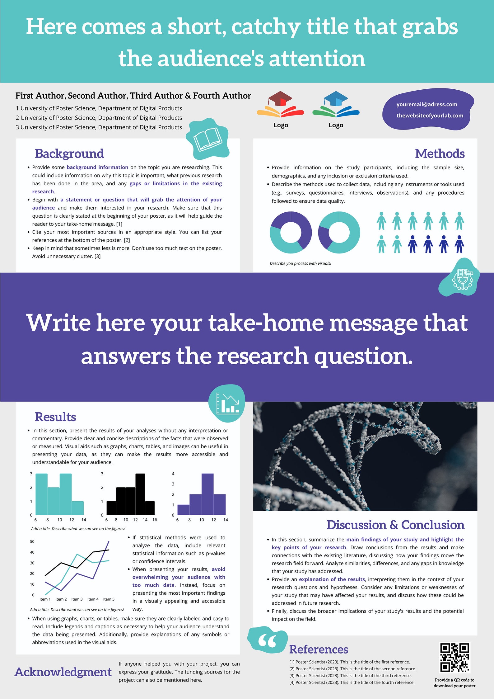 Canva Scientific Poster Template to Present Your Research A0 Size ...