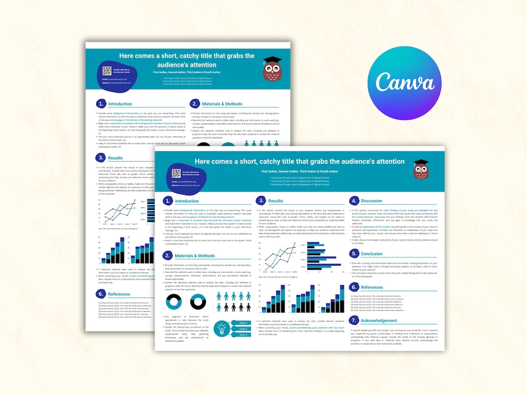 Plantilla de póster científico Canva para presentar tu investigación ...
