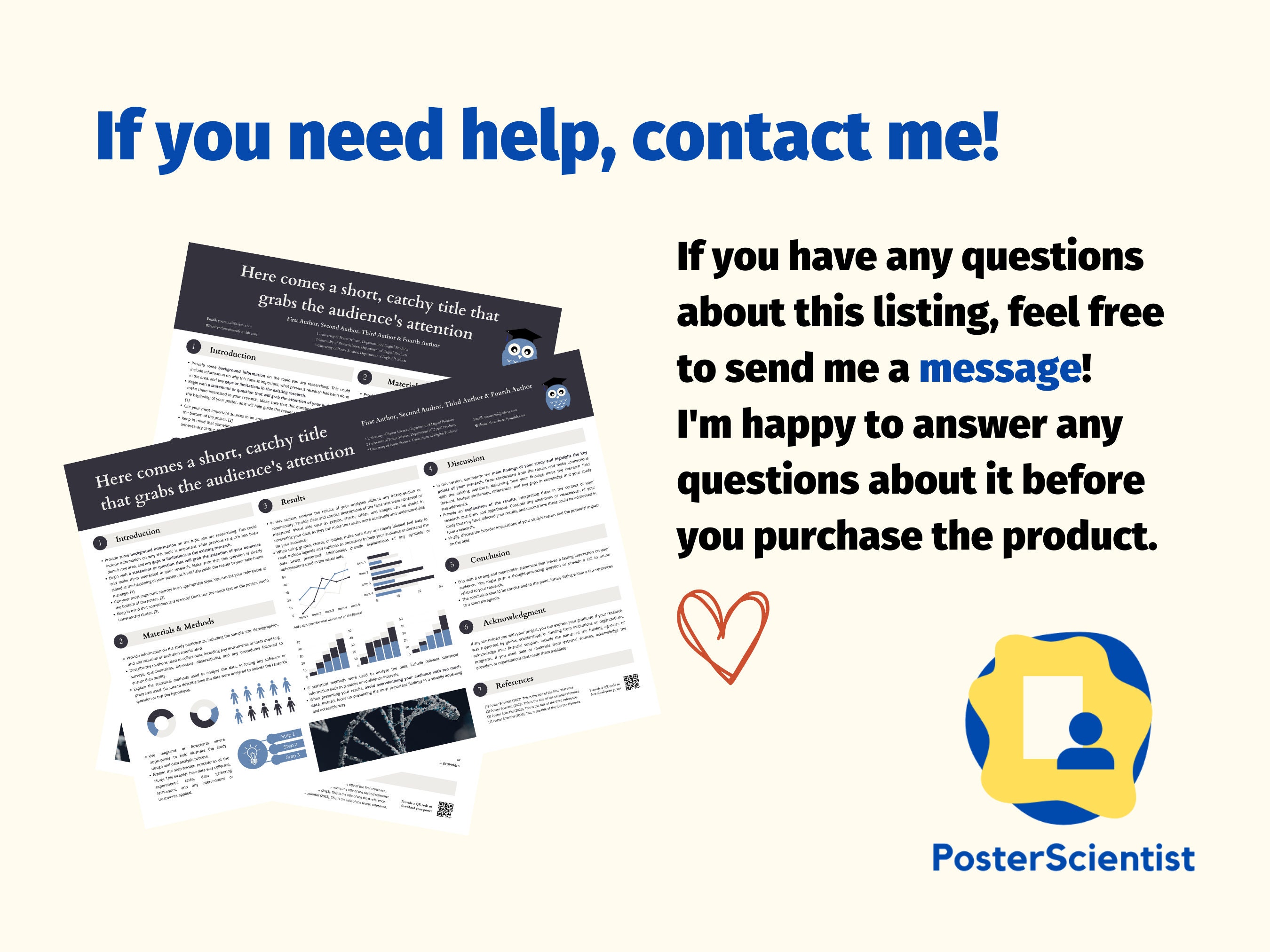 Scientific Conference Poster Template Canva to Present Your Study in ...